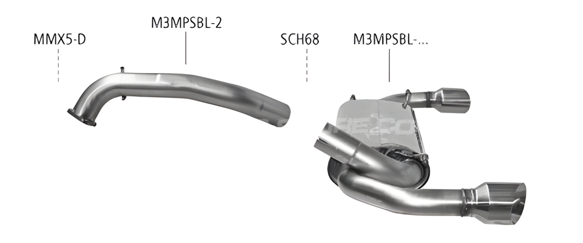 Bastuck Sport Exhaust - Mazda 3 BL MPS